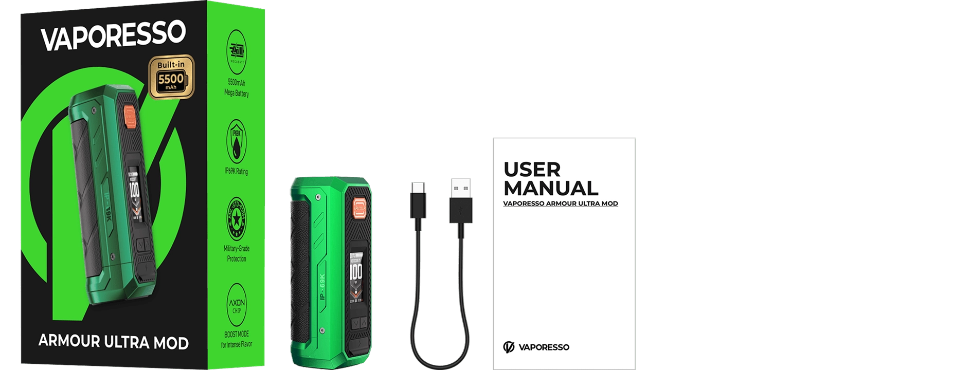 ARMOUR ULTRA MOD | 100W Box Kit With 5500mAh Battery